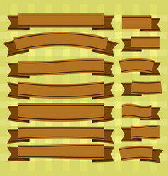 Vintage brown ribbon banner Royalty Free Vector Image