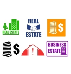 Real estate icons Royalty Free Vector Image - VectorStock