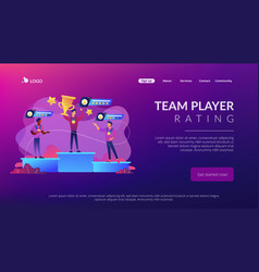 Sports rating system concept landing page Vector Image