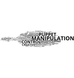 Manipulate word cloud concept Royalty Free Vector Image