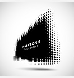 Halftone distort rectangle in perspective circle Vector Image