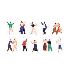 Happy guy saying hello and waving with hand Vector Image