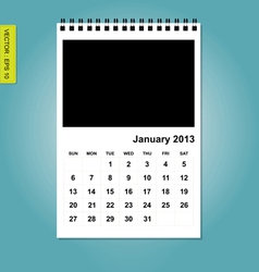 January Owl Calendar Royalty Free Vector Image