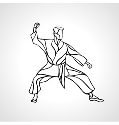 Martial arts poses silhouette Karate fighters Vector Image Martial arts poses silhouette Karate fighters Vector Image
