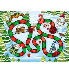 Christmas board game Royalty Free Vector Image
