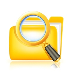 Graphic cartoon character search for documents Vector Image