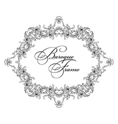 Ornamental border frame baroque pattern seamless Vector Image
