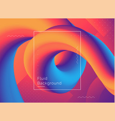 Modern colorful flow poster wave liquid shape in Vector Image