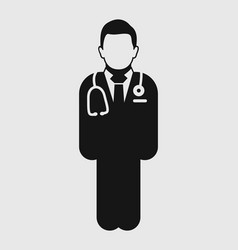 Male doctor profile icon flat style eps Royalty Free Vector