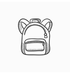 Backpack Drawn in chalk icon Royalty Free Vector Image
