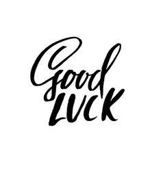 Good luck hand lettering Royalty Free Vector Image