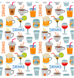 Alcohol drinks pattern Royalty Free Vector Image