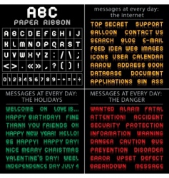 Abc font Royalty Free Vector Image - VectorStock