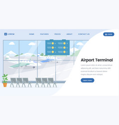 Airport hall international terminal Royalty Free Vector