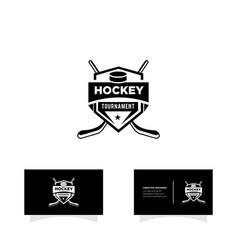 Hockey ice team logo icon design Royalty Free Vector Image