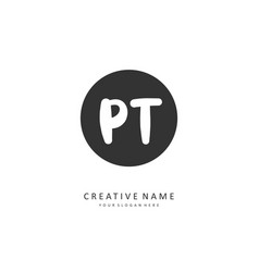 P pp initial letter handwriting and signature Vector Image