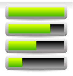 Horizontal progress loading bars meters level Vector Image