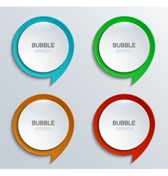 Modern bubble speech icons set Royalty Free Vector Image