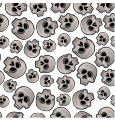 Texture of human skull isolated on black Vector Image