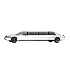 Limousine technical draw Royalty Free Vector Image