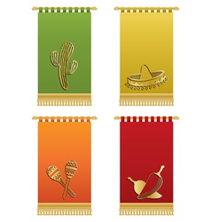 Blue wall hangings Royalty Free Vector Image - VectorStock