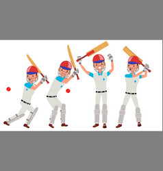 Cricket player wearing sport uniform Royalty Free Vector