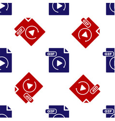 Blue and red gif file document download gif Vector Image