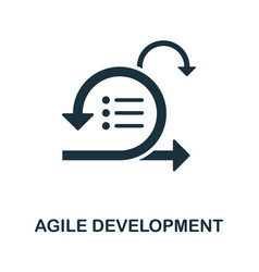 Agile development icon line element from Vector Image