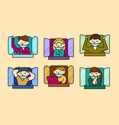 The concept social isolation during the Royalty Free Vector