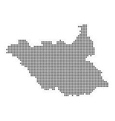 Sudan map of black contour curves on white Vector Image