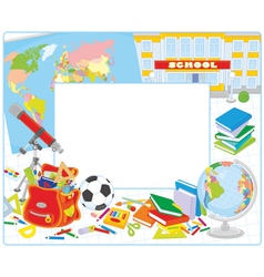 School frame Royalty Free Vector Image - VectorStock