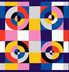 Abstract circles and square seamless pattern Vector Image