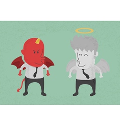 Opposite words devil and angel Royalty Free Vector Image
