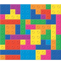 Colorful plastic blocks Royalty Free Vector Image