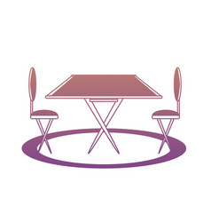 Dining table icon image Royalty Free Vector Image