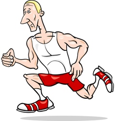 Runner winner cartoon Royalty Free Vector Image