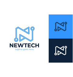 L initial letter logo design with digital pixels Vector Image