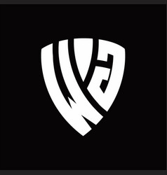 Wg logo monogram with emblem shield style design Vector Image