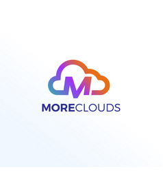 Letter m cloud logo Royalty Free Vector Image - VectorStock