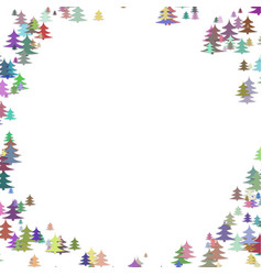 Random pine tree forest pattern background Vector Image