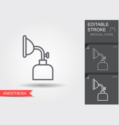 Anesthesia Icon Breathing Bag Ambu Face Mask Vector Image