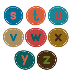 Alphabet part 1 big and small letters Royalty Free Vector