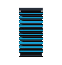 Server rack icon database storage design Vector Image