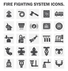 Firefighting system icon Royalty Free Vector Image