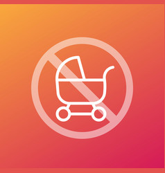 Parent and child symbol warning sign Royalty Free Vector