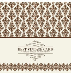 Vintage greeting card Royalty Free Vector Image