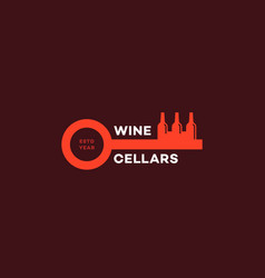 Wine cellars logo Royalty Free Vector Image - VectorStock