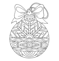 Winter coloring page with christmas fir wreath Vector Image