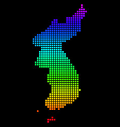 Dotted pixel north and south korea map Royalty Free Vector
