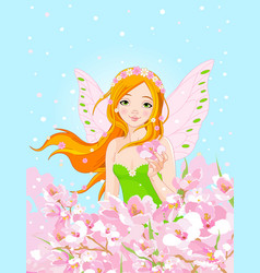Spring fairy with narcissus Royalty Free Vector Image